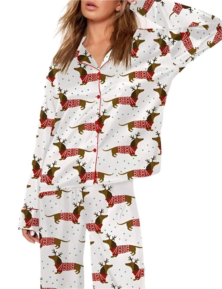 Sausage Dog Christmas Women Pajamas – The Doxie World